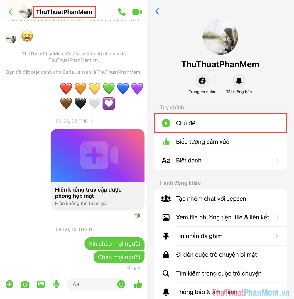 Changing the Messenger background on iPhone made easy