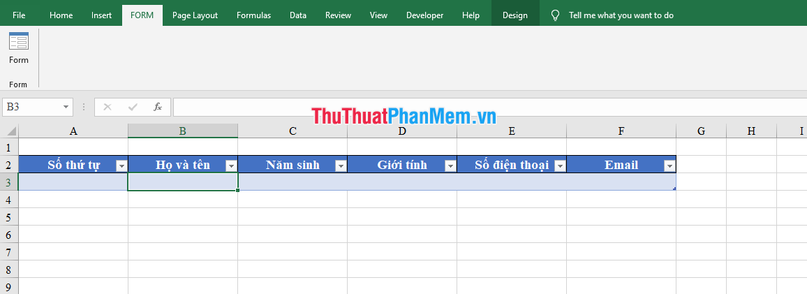 Creating Custom Forms for Data Entry in Excel