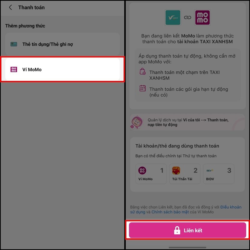 Convenient and Quick Payment with MoMo for Xanh SM