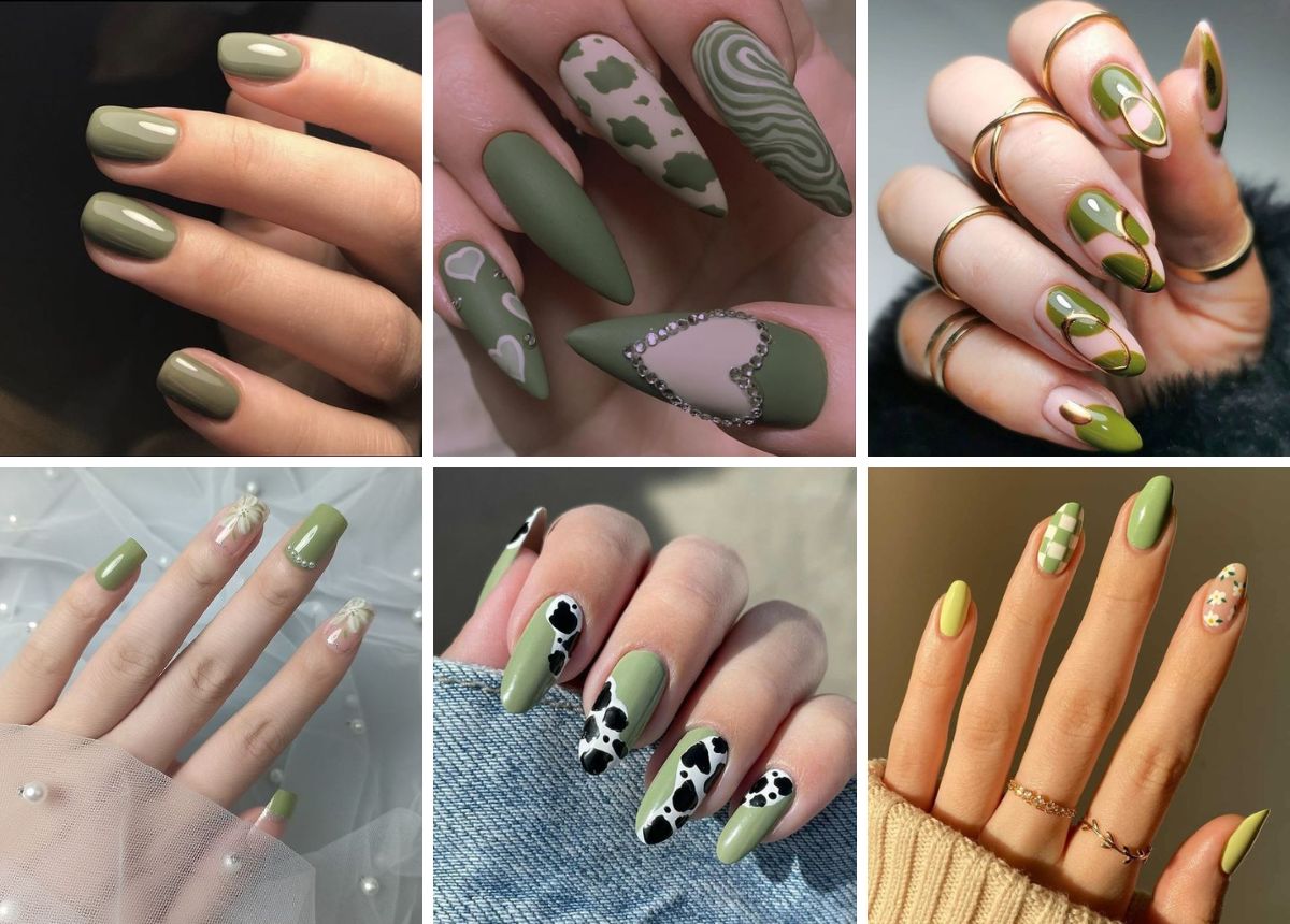 Impressive Moss Green Nail Designs Trending in 2024 | Mytour