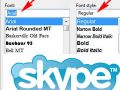 How can I change the font style on Skype?