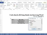 Converting Tables to Text in Word