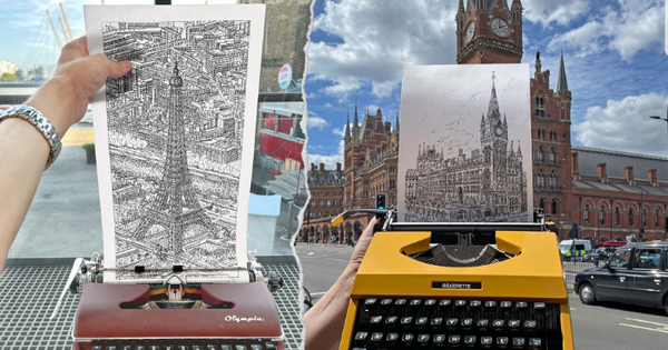 Artistic creations using typewriters by a talented British artist spark ...