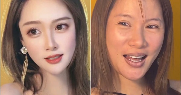 Confidently removing makeup and turning off filters to show her bare ...