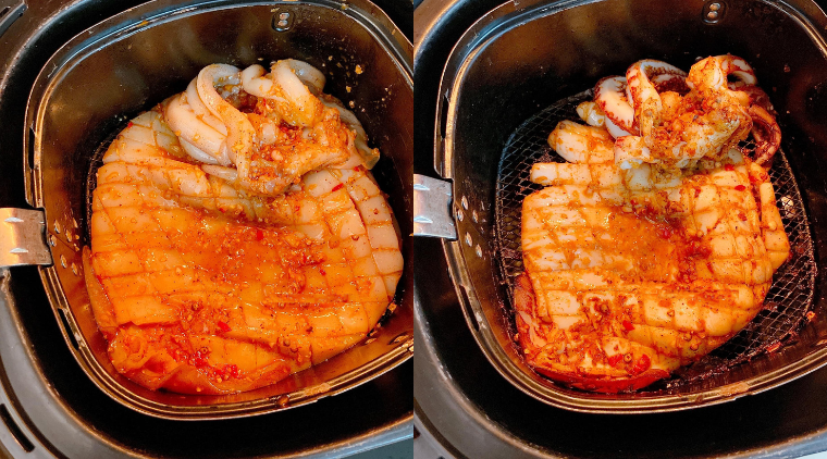 Delicious Air-Fried Spicy Salted Squid Recipe