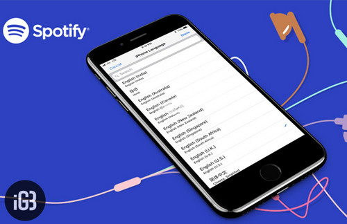 Changing the language settings on Spotify for iPhone, Android, and computer