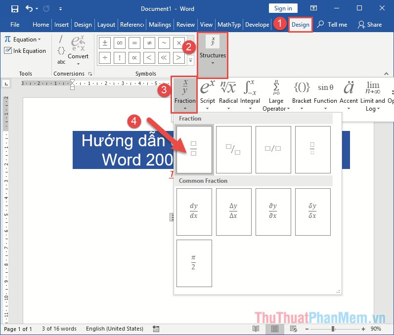 How to Write Fractions in Word - Step-by-step guide on writing ...