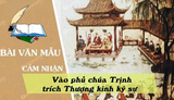 Reflection on the excerpt 'Entering the Trịnh Lord's Palace'