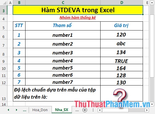 STDEVA Function - Estimating Standard Deviation Based on Sample ...