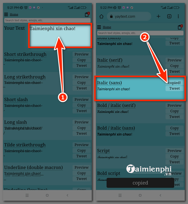 How to write bold and italic text in Facebook and Zalo using your phone