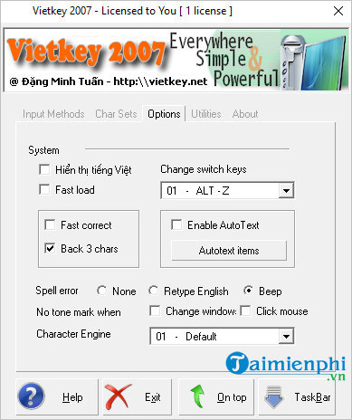Installing Vietkey on Windows 10 for Accented Vietnamese Typing
