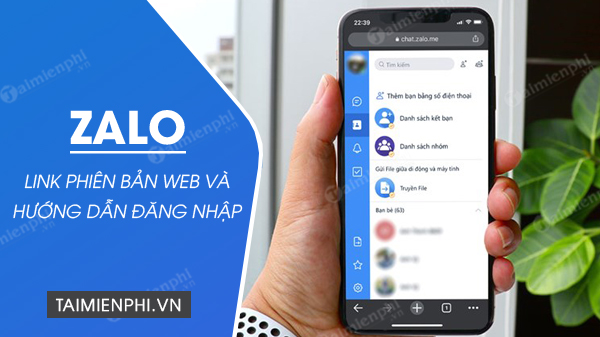 Zalo Web Link and How to Log in on Computer, Phone