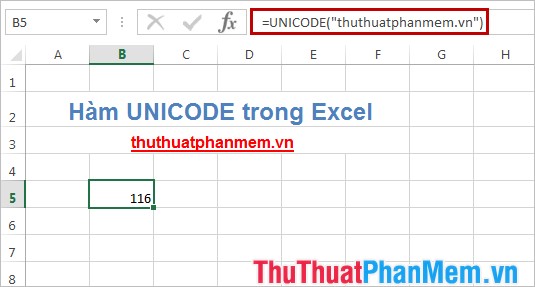 UNICHAR() and UNICODE() Functions in Excel