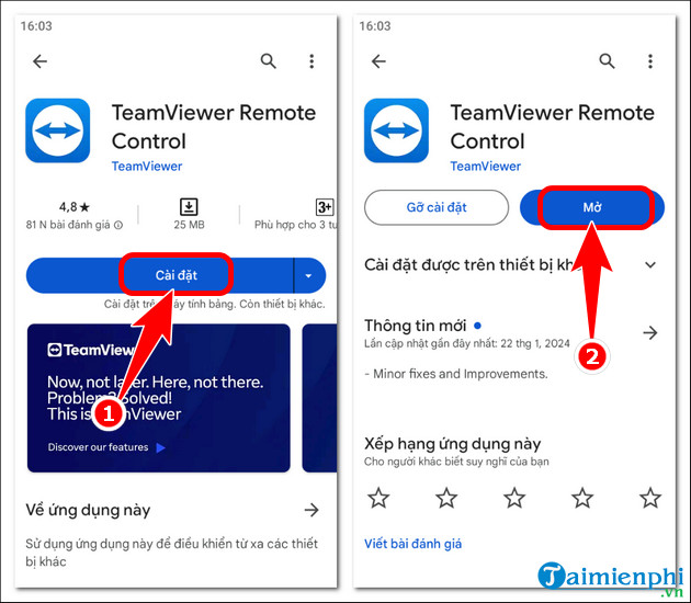 Installing TeamViewer on your computer or phone to facilitate remote ...
