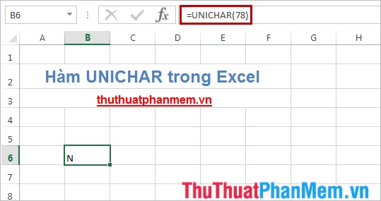 UNICHAR() and UNICODE() Functions in Excel