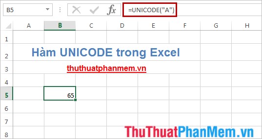 UNICHAR() and UNICODE() Functions in Excel