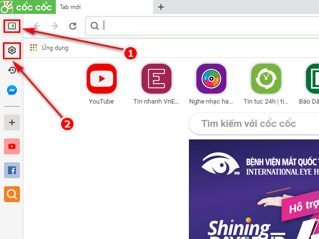 Ways to Access Coc Coc Settings and Set Up the Browser