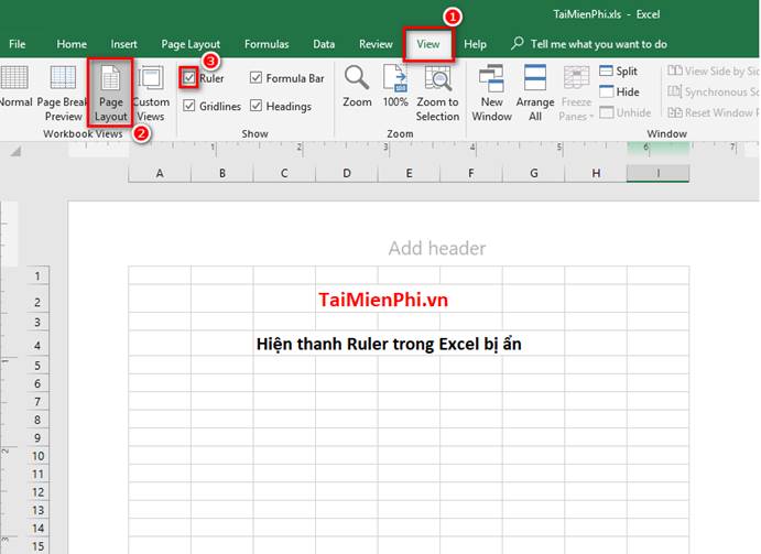 How to Reveal Hidden Ruler in Excel