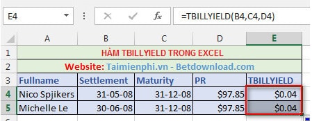Excel's TBILLYIELD Function: Calculating Profit for Treasury Bonds