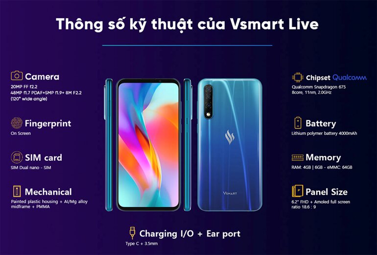 What's the price of the Vsmart Live released in 2019? Does it have ...
