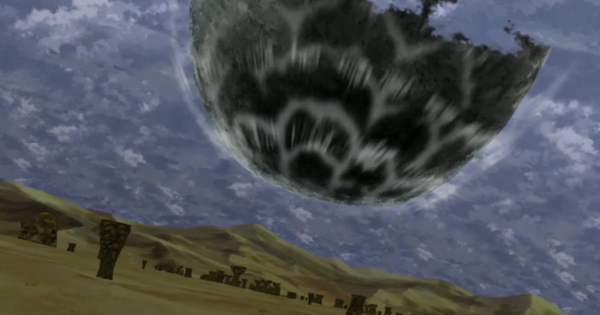 Where did Madara summon colossal meteorites from in Naruto Shippuden?