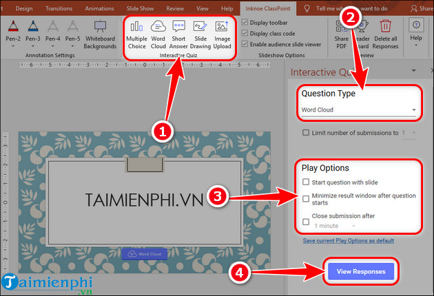 Step 4 : Utilize ClassPoint tools for interaction during presentations.