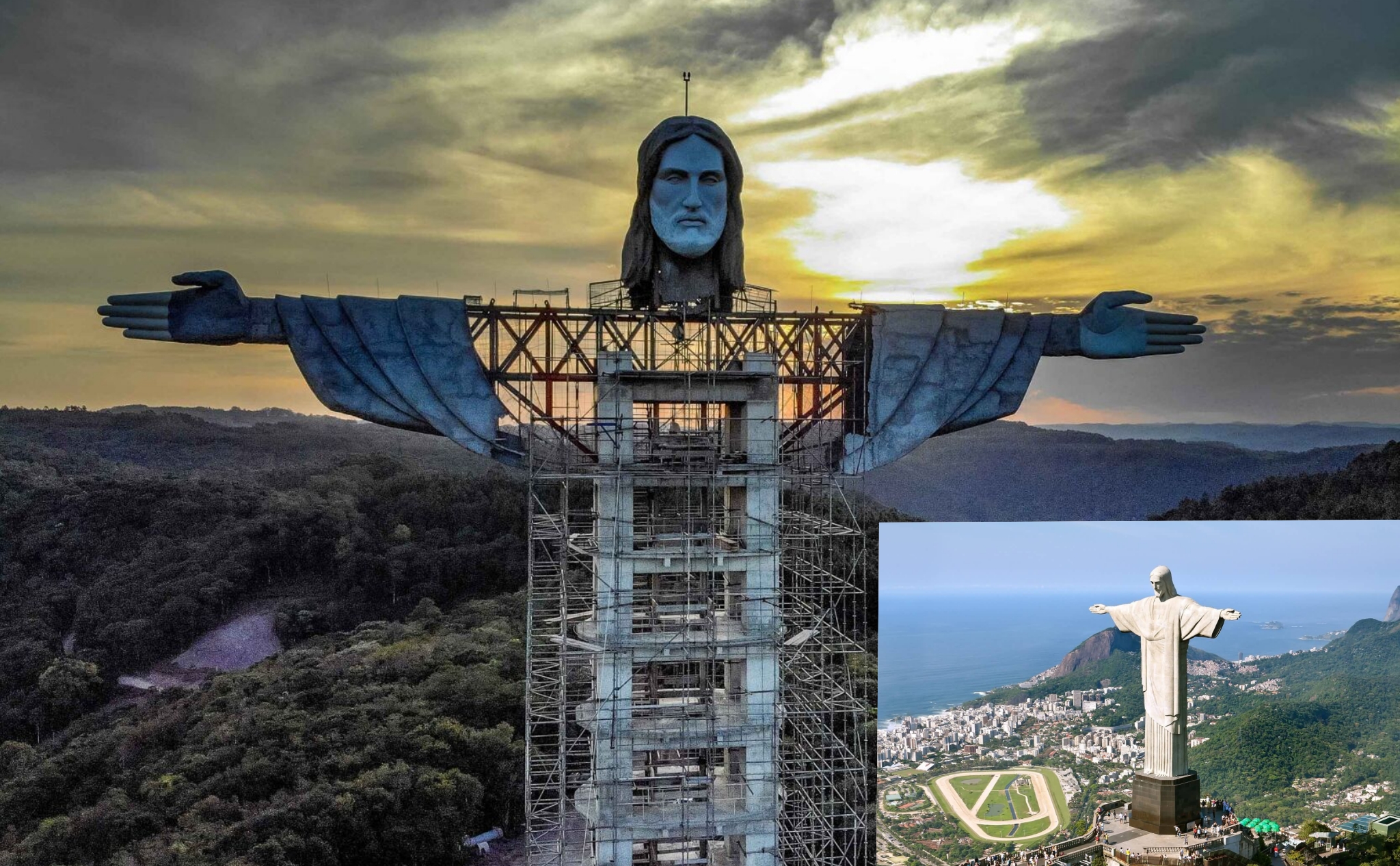 Brazil is erecting a colossal statue of Jesus, towering over the famous ...