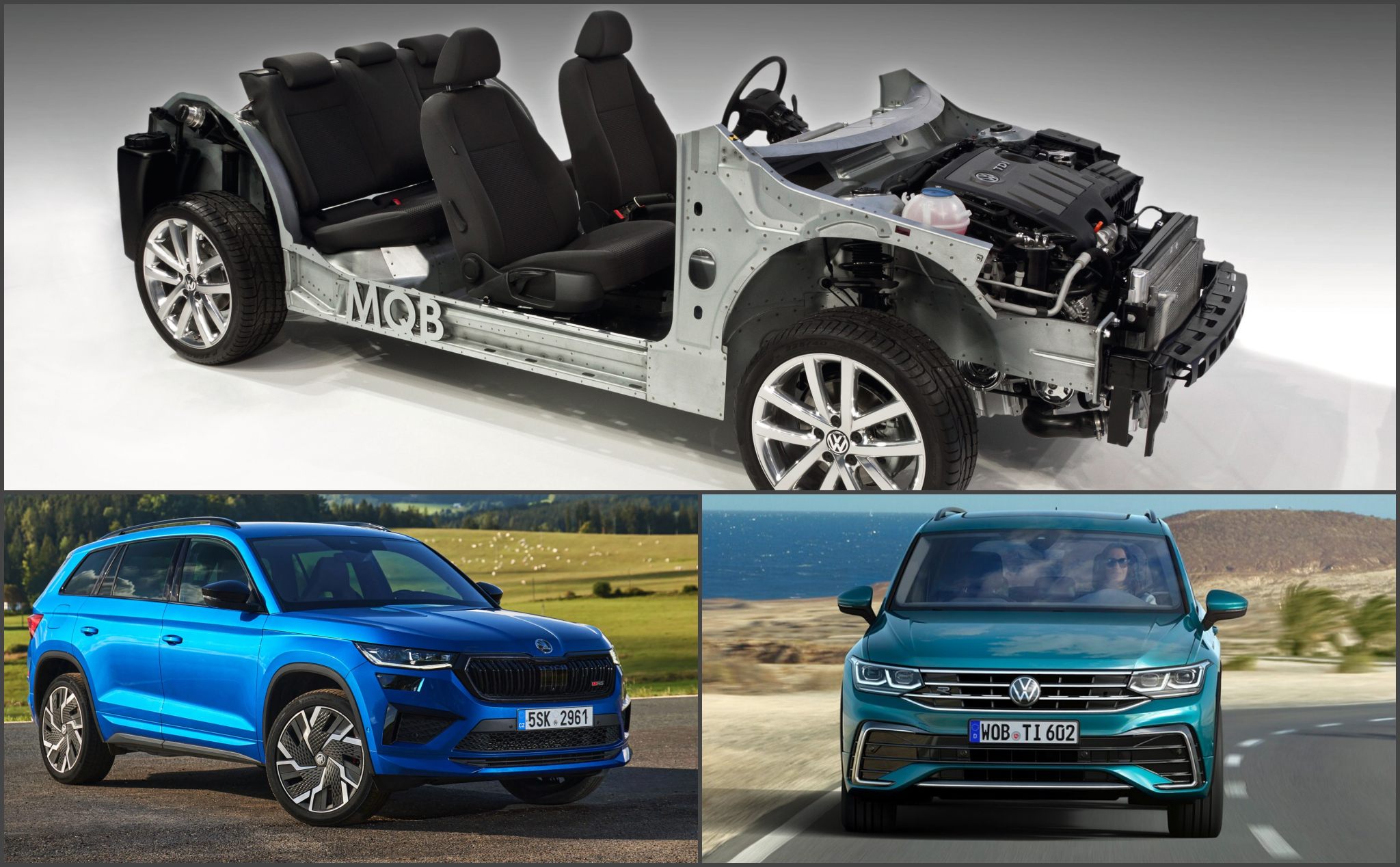 Skoda kế thừa công nghệ nào từ tập đoàn Volkswagen khi sản xuất xe hơi?