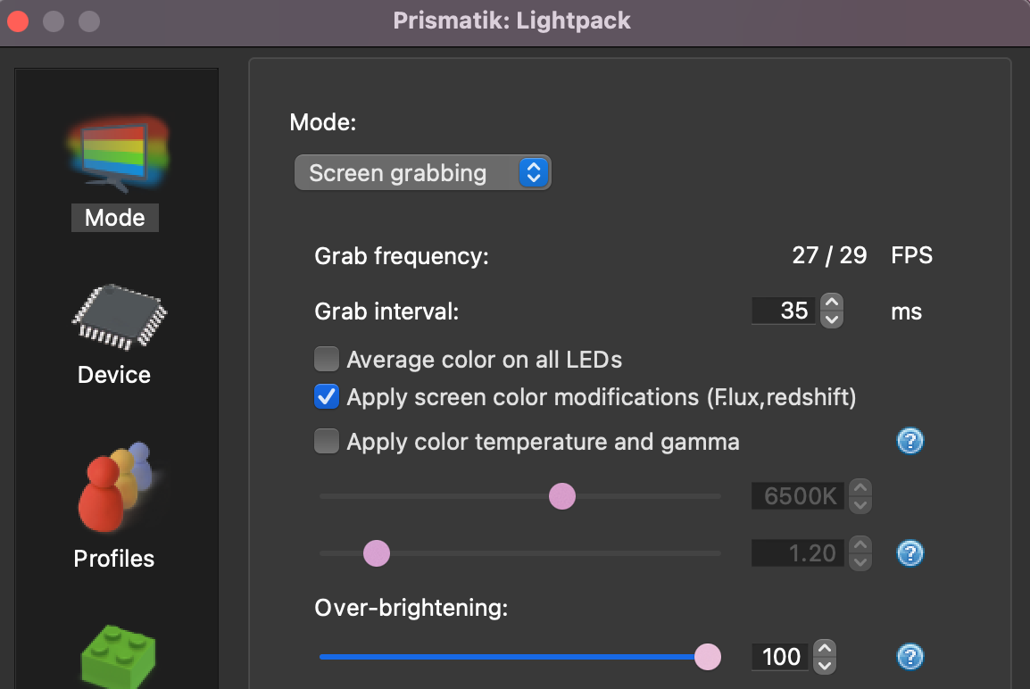 Setting up Ambilight LED screen lights
