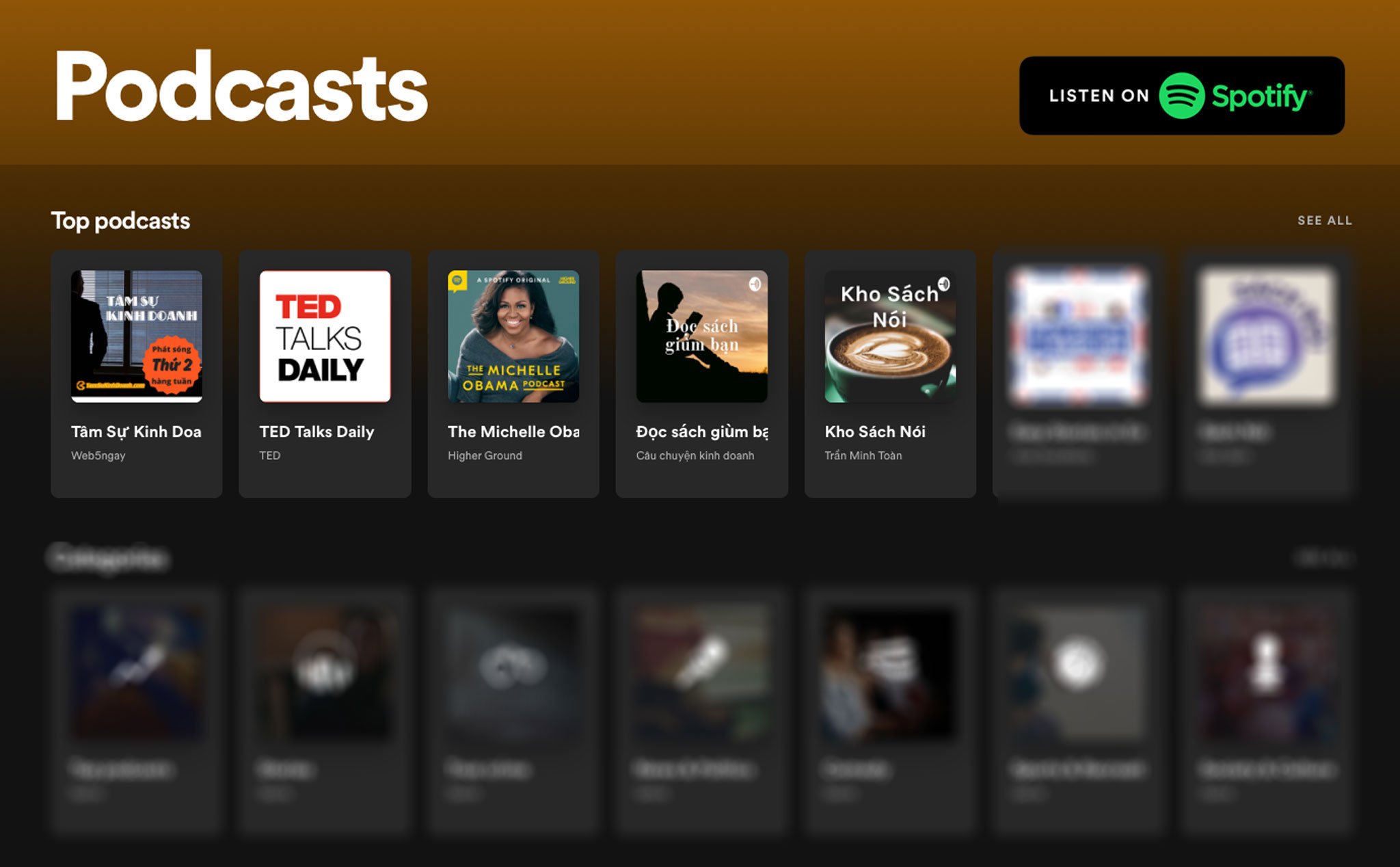 Danh sách tuyển chọn Top 5 kênh podcast trên Spotify