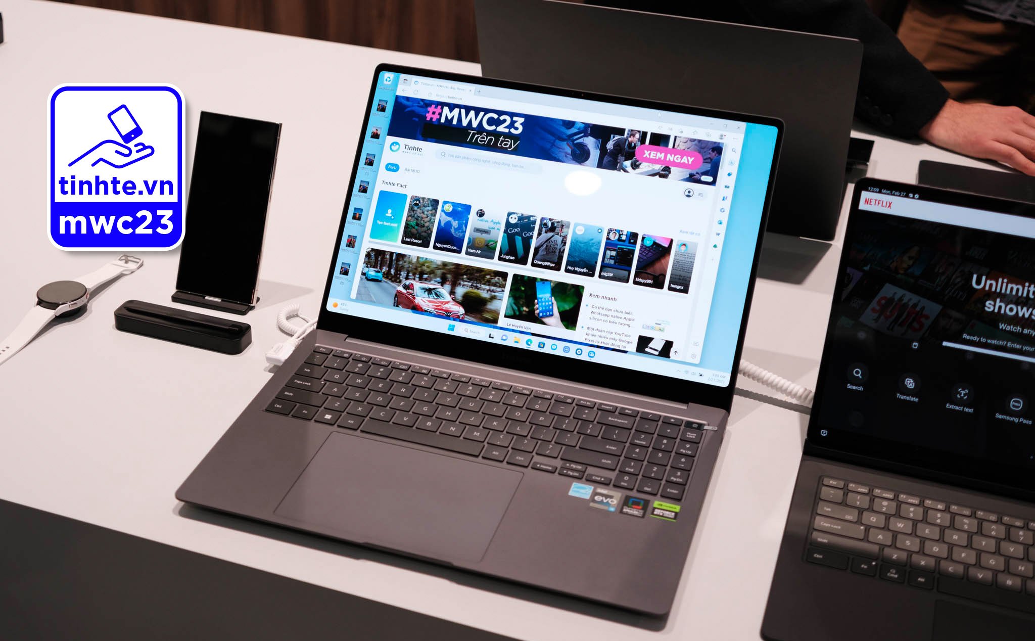 Hands-on with the Galaxy Book3 Ultra at MWC 2023 - a large device featuring a 16' OLED display ...