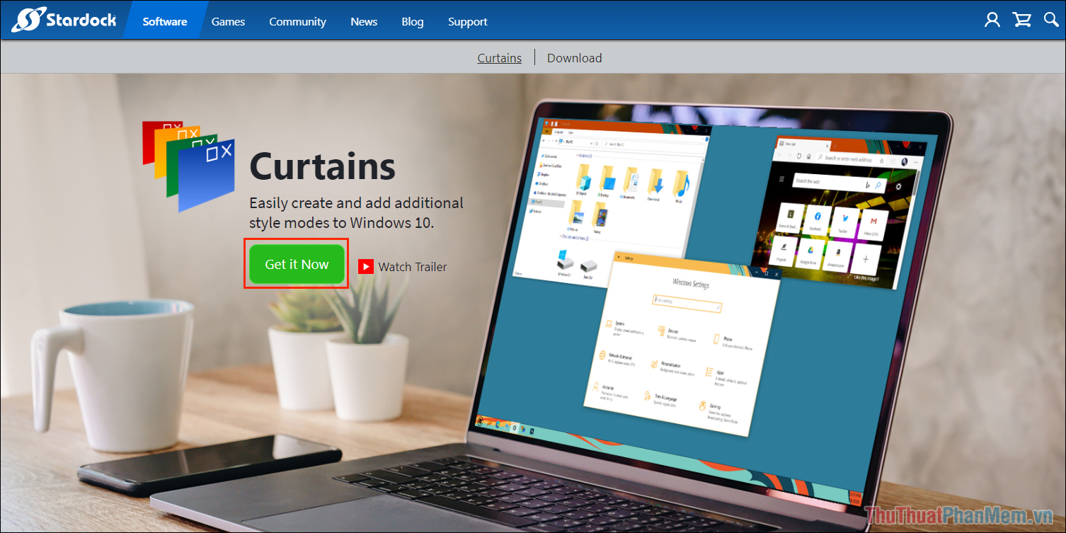 Quickly Change Windows 10 Interface with Stardock Curtains