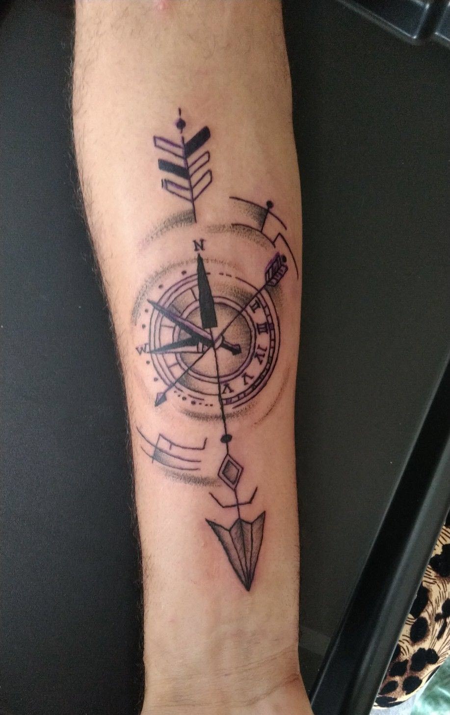 Beautiful Compass Arrow Tattoo Designs 2024