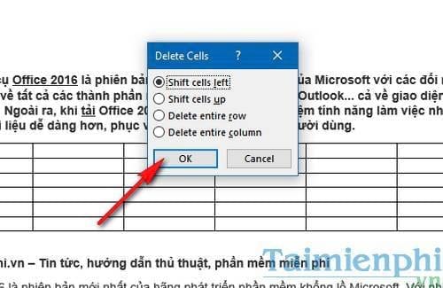 Deleting Cells in Word, Removing Cells in Tables
