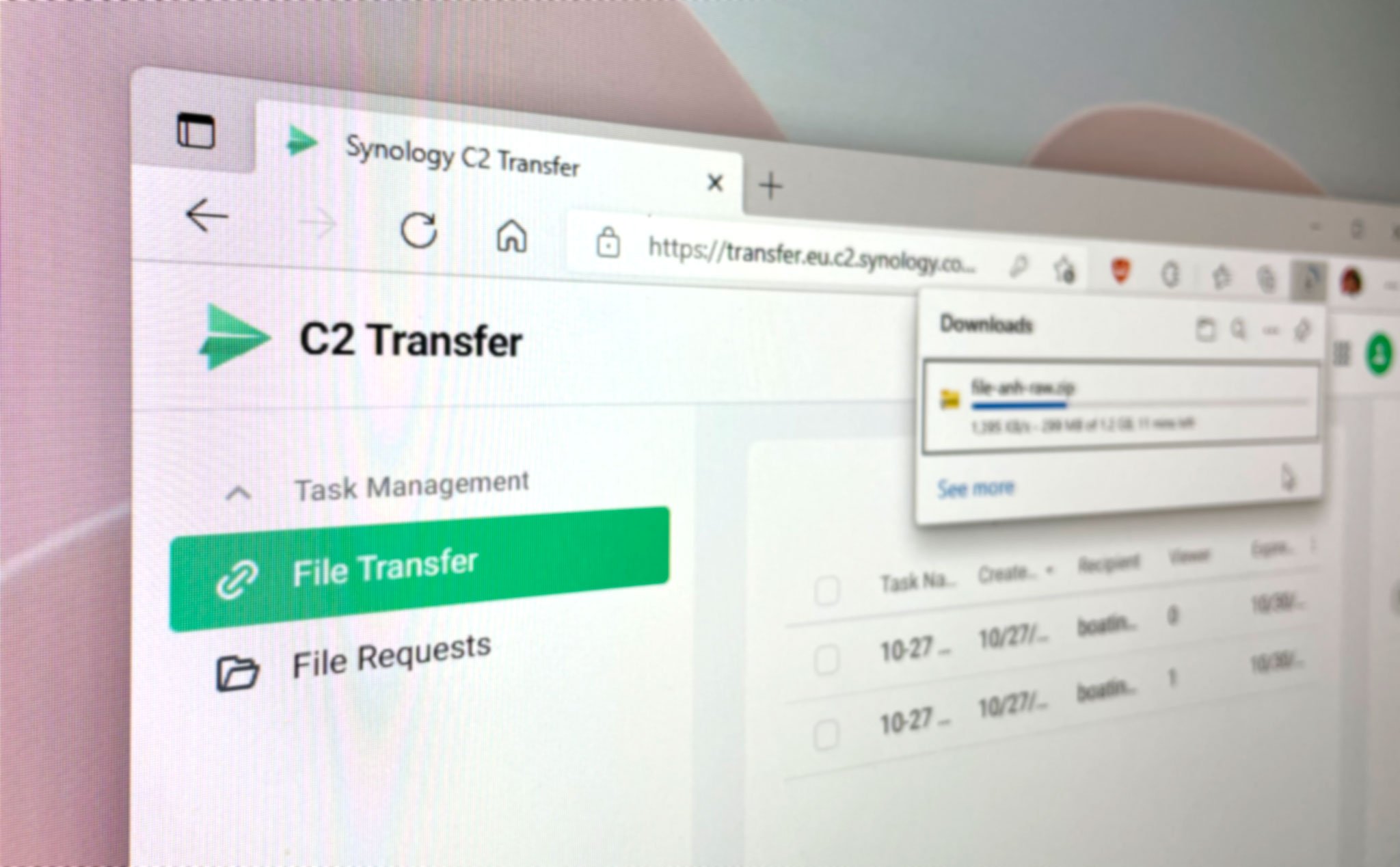 Synology C2 Transfer - giải pháp gửi file lớn với độ bảo mật cao