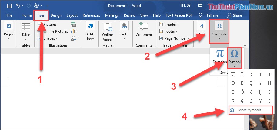 Adding the Phi Symbol in Word (Ø Symbol in Word)