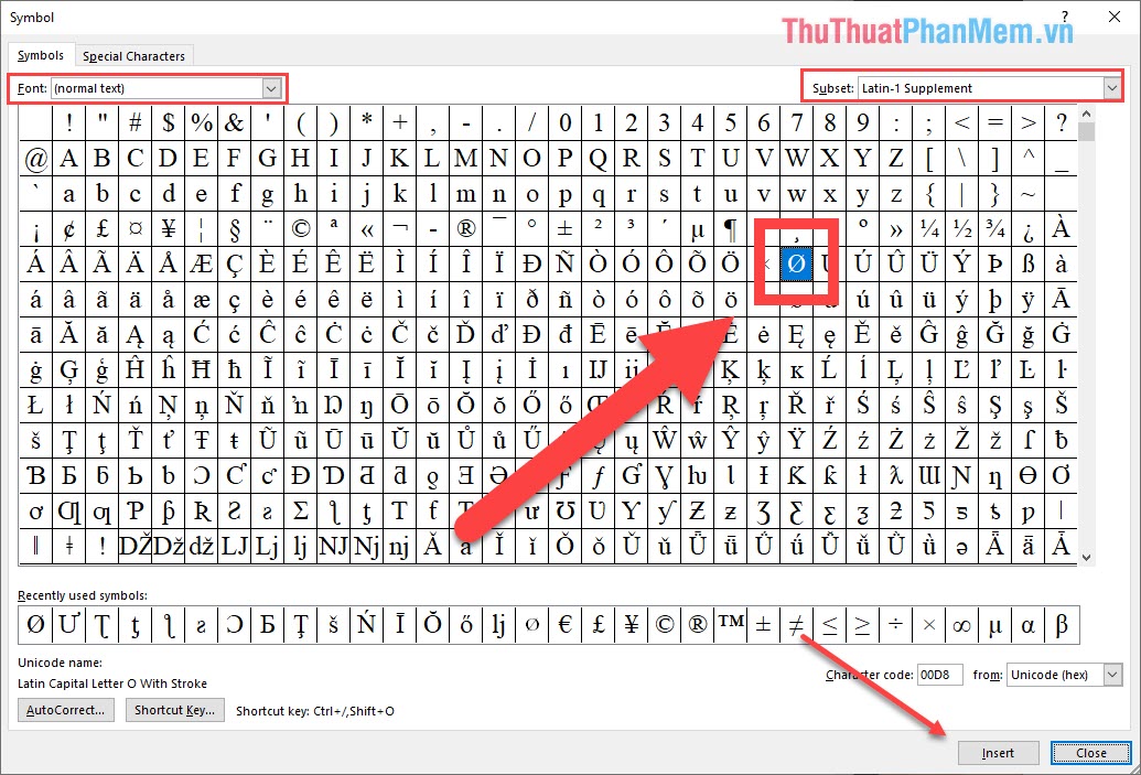 Adding the Phi Symbol in Word (Ø Symbol in Word)