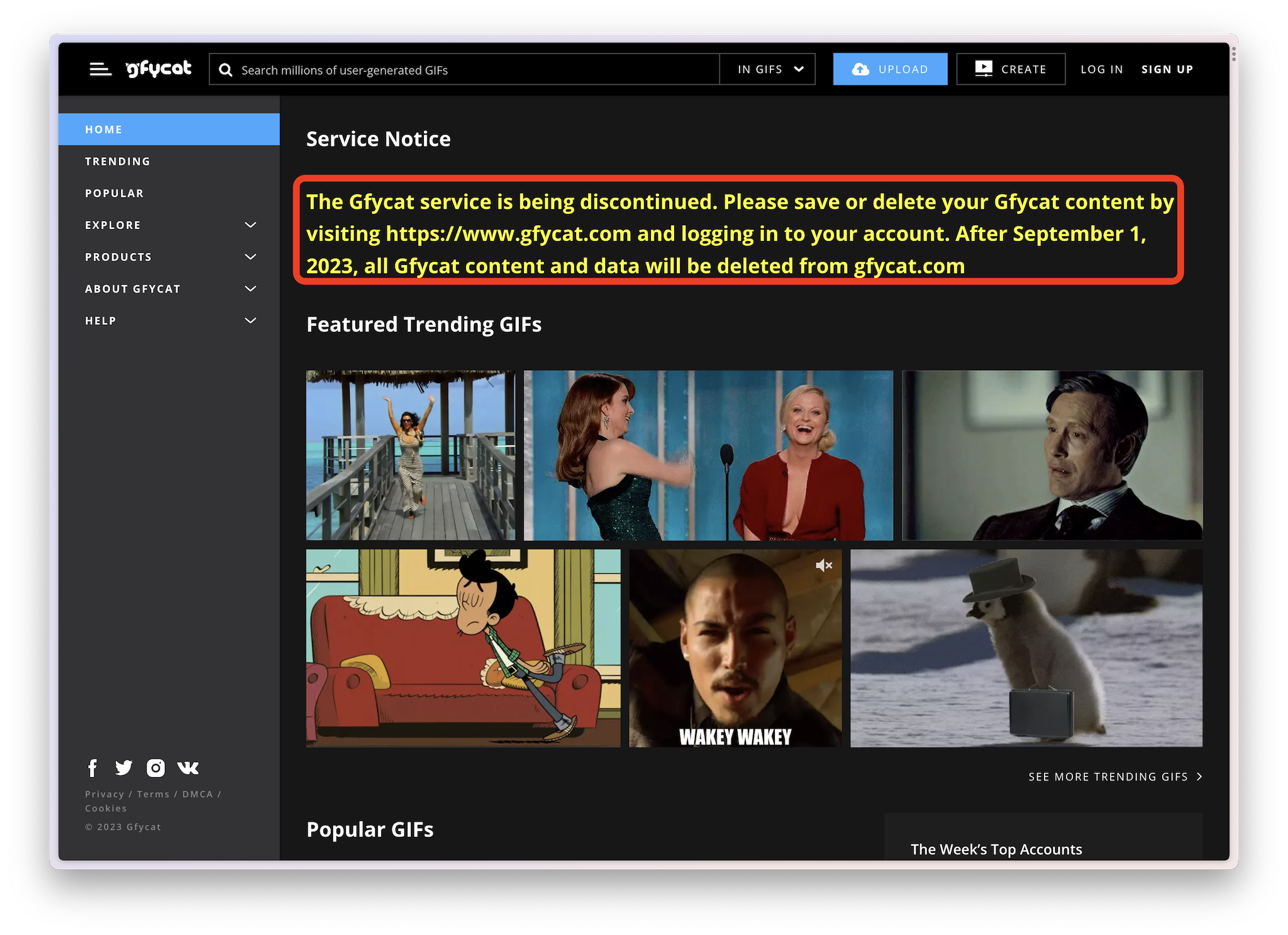 Gfycat, một trong những nền tảng lưu trữ ảnh GIF phổ biến nhất thế giới, sẽ chấm dứt hoạt động ...