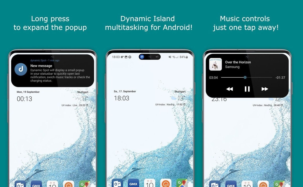dynamicSpot: Mang đến “Cơn sóng biến đổi” của iPhone 14 Pro cho Android