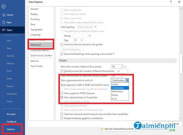 Changing Measurement Units on Word, Excel, PowerPoint Ruler