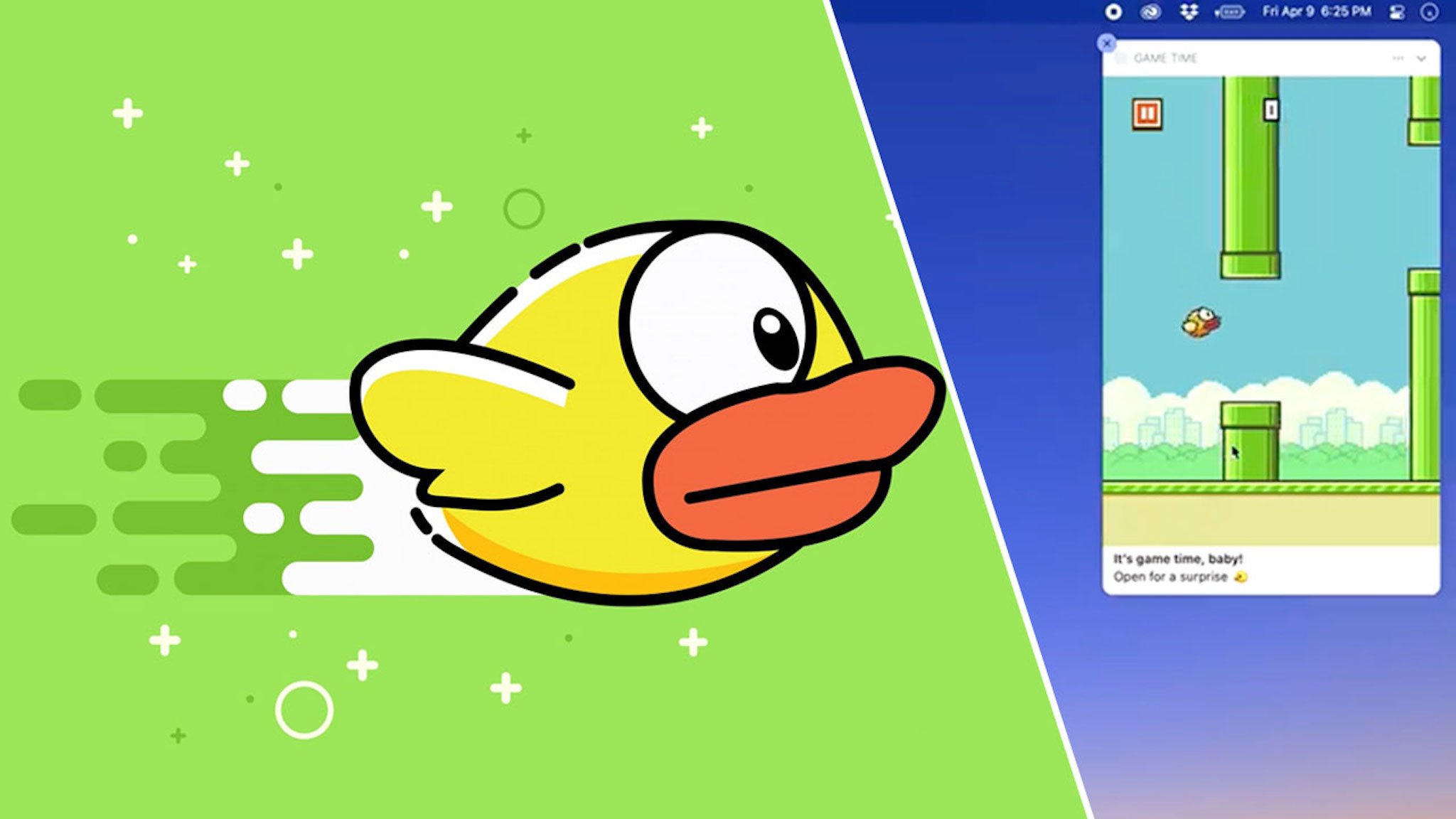Trải nghiệm chơi Flappy Bird trên Notifications Center của macOS Big Sur