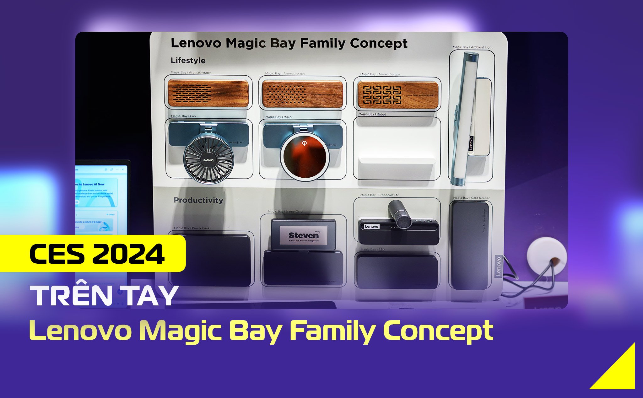 CES24: Lenovo Magic Bay Family Concept - Bộ phụ kiện đặc biệt cho máy ...