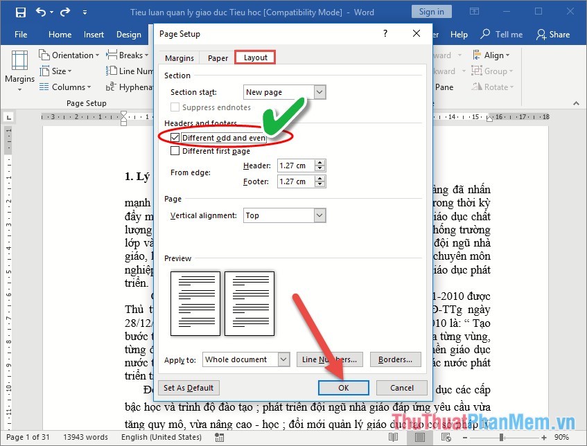 How to Number Pages in Word with Symmetric Odd and Even Styles Similar ...