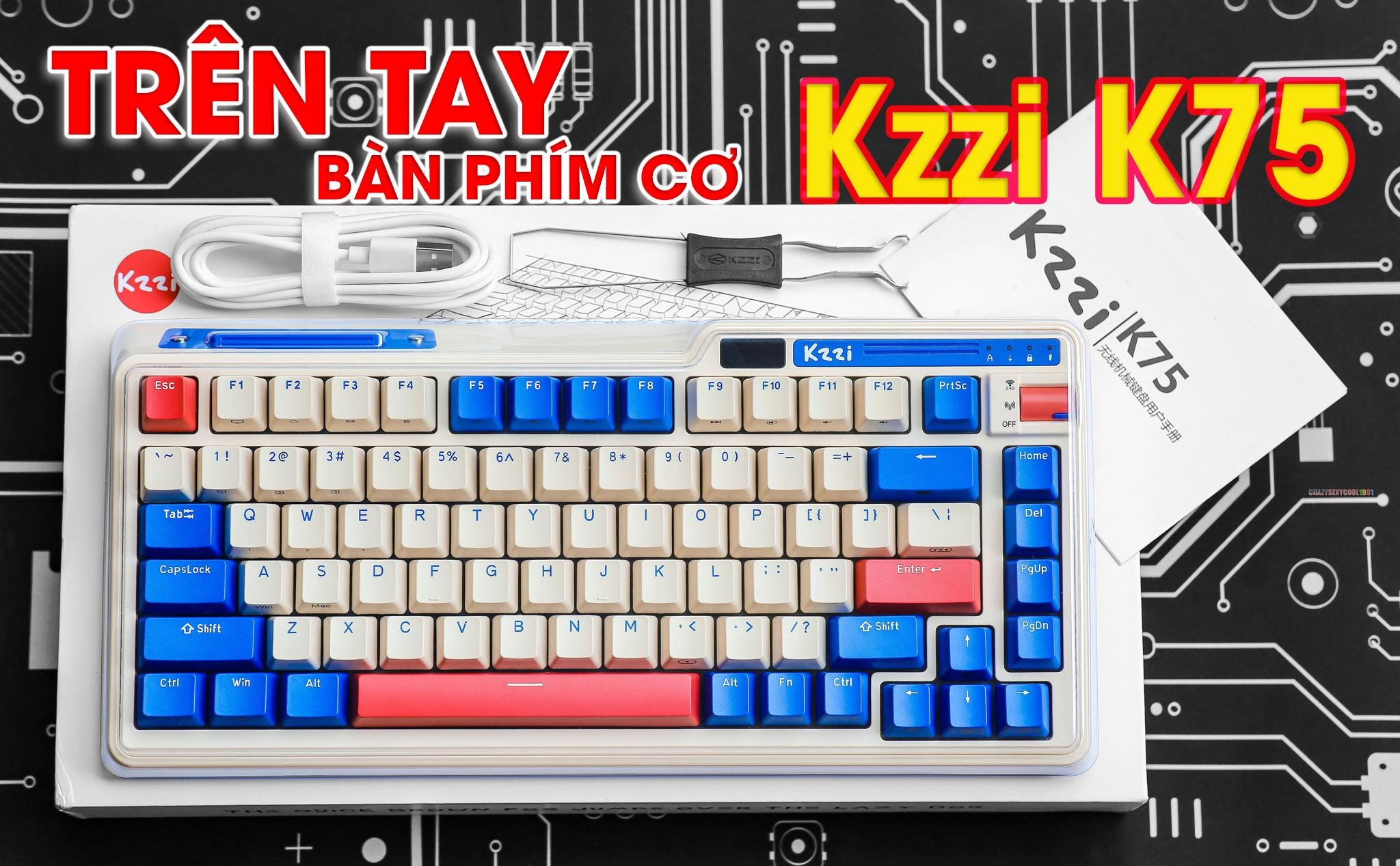 Trải nghiệm bàn phím cơ Kzzi K75: vẻ đẹp lôi cuốn, 3 chế độ hoạt động ...