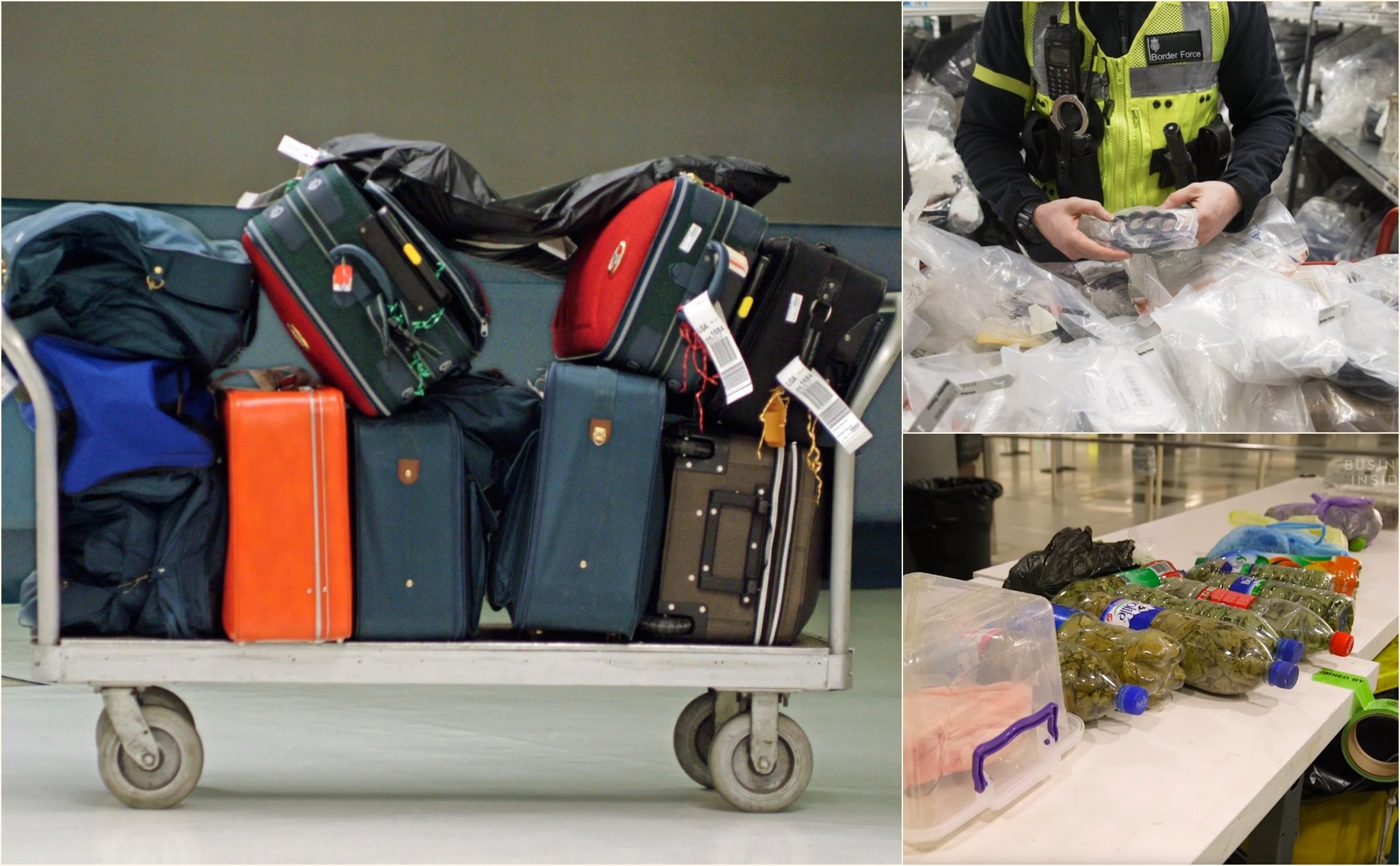 How are airports handling confiscated items from travelers?