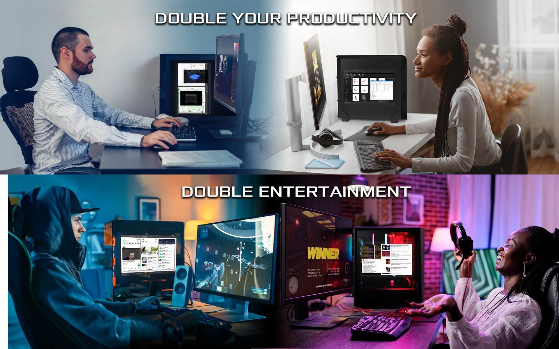 ASRock Side-Panel Kit - Màn Hình IPS 13.3 inch Đặt Bên Thùng Máy