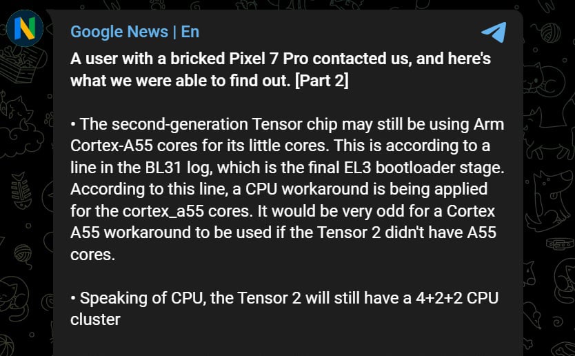 Chip Google Tensor 2 trên Pixel 7 có tiếp tục sử dụng các nhân CPU ARM ...