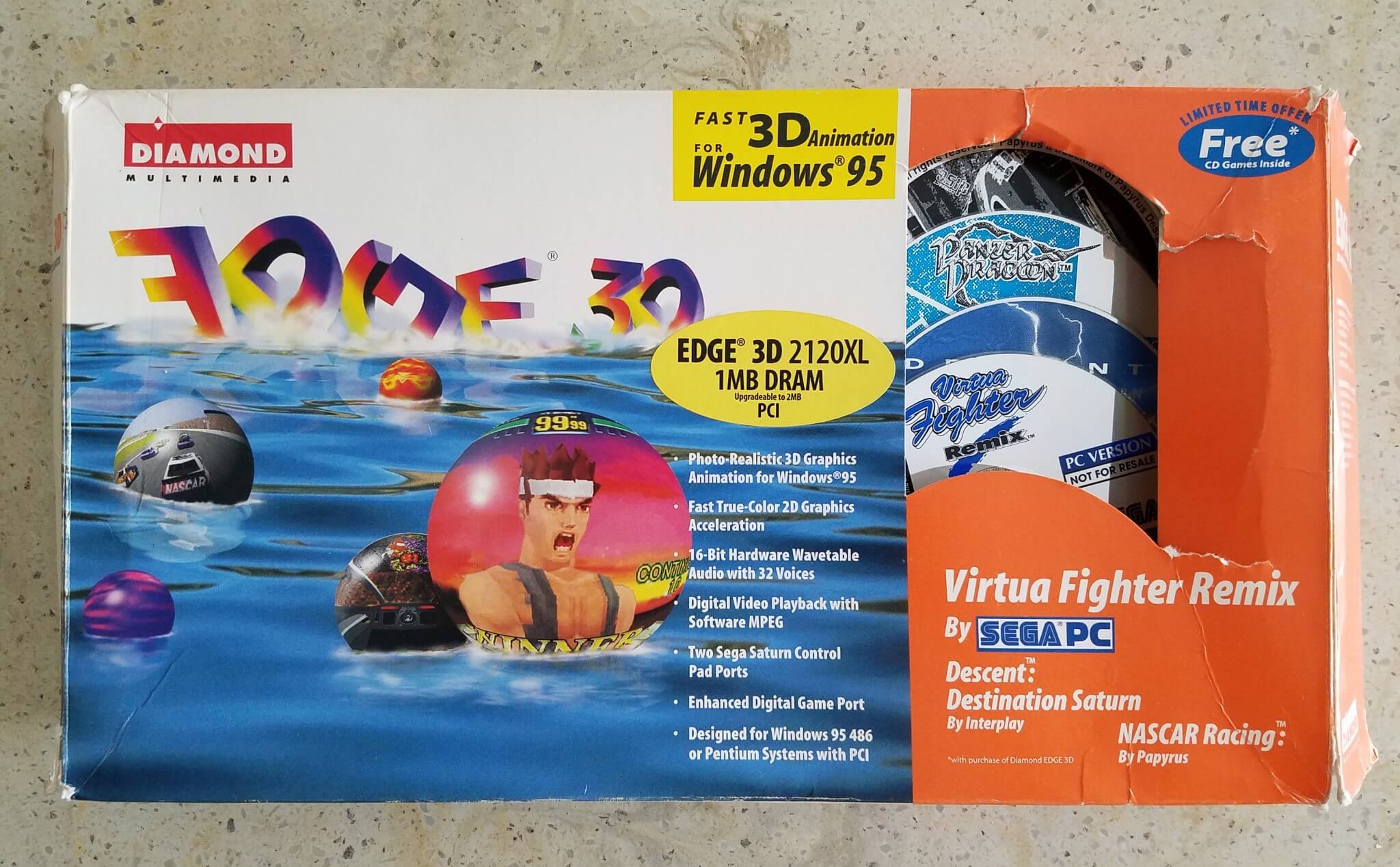 Trong hộp của Diamond Edge 3D - Card đồ họa đầu tiên từ NVIDIA có gì ...