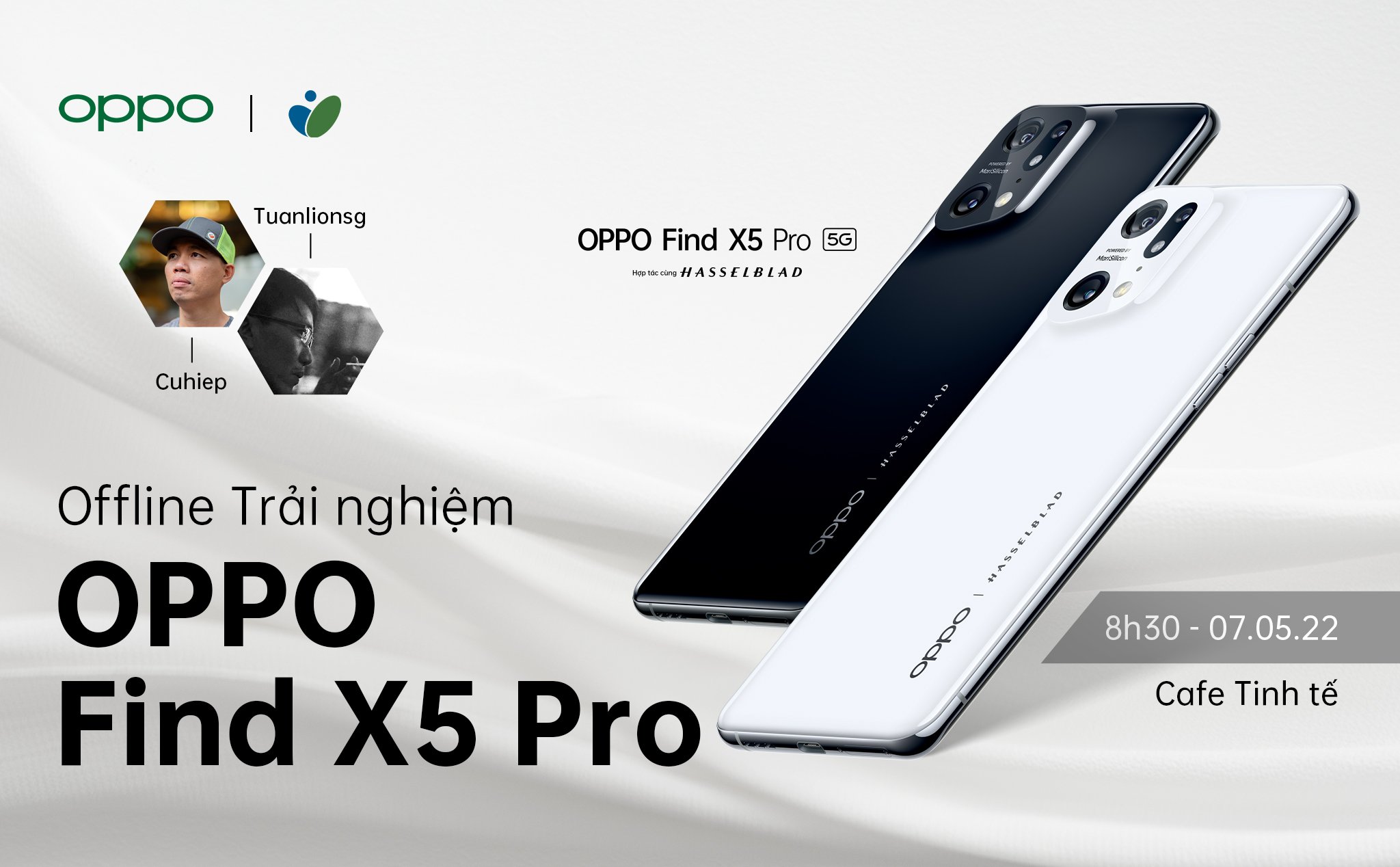 Tham gia đăng ký tham dự sự kiện trải nghiệm thực tế với OPPO Find X5 Pro