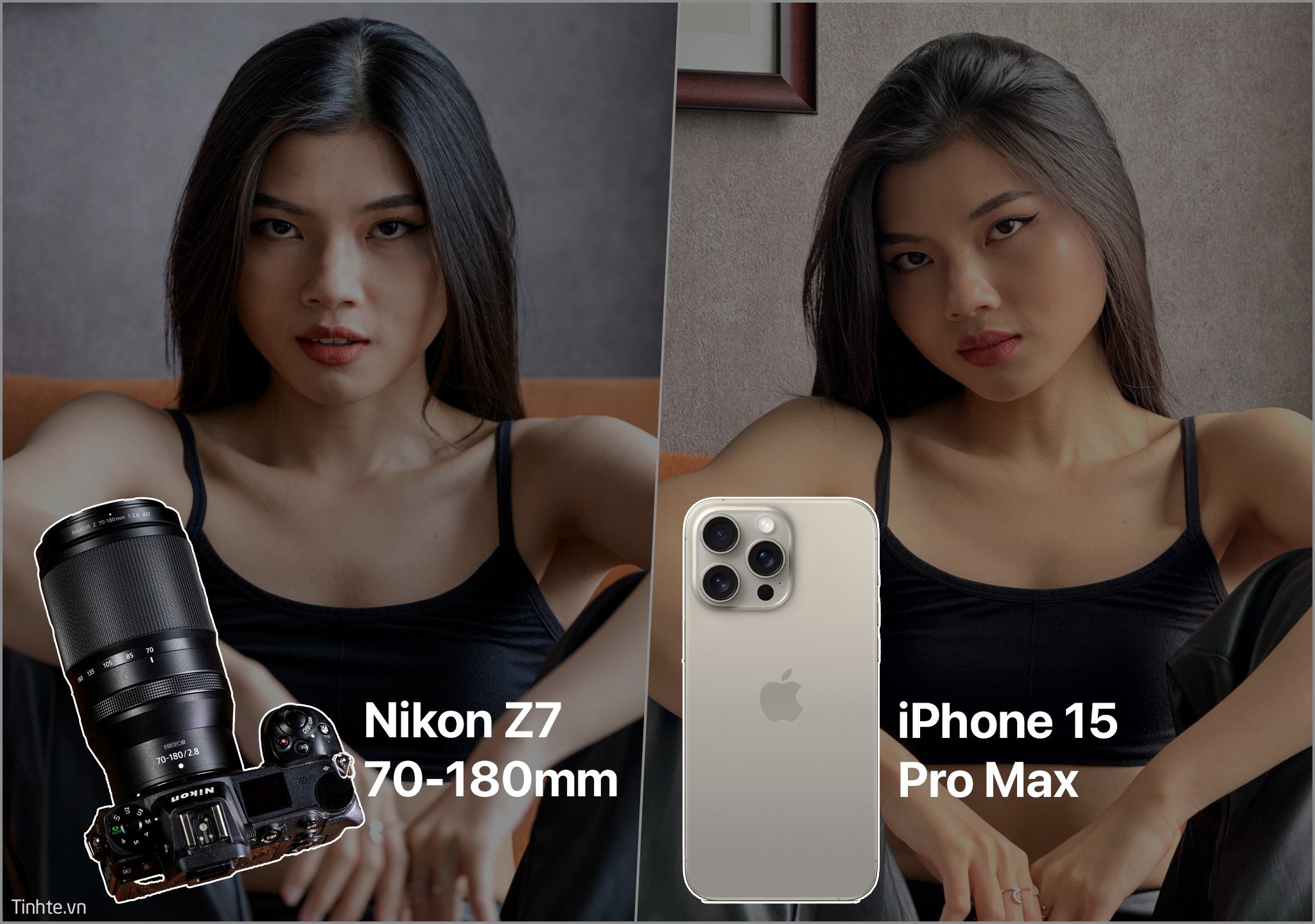 So sánh tiêu cự 120mm giữa iPhone và Nikon Z7 với ống kính 70-180mm f/2.8